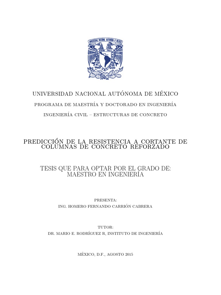 Tesis UNAM | PDF | Mecánica de fractura | Hormigón