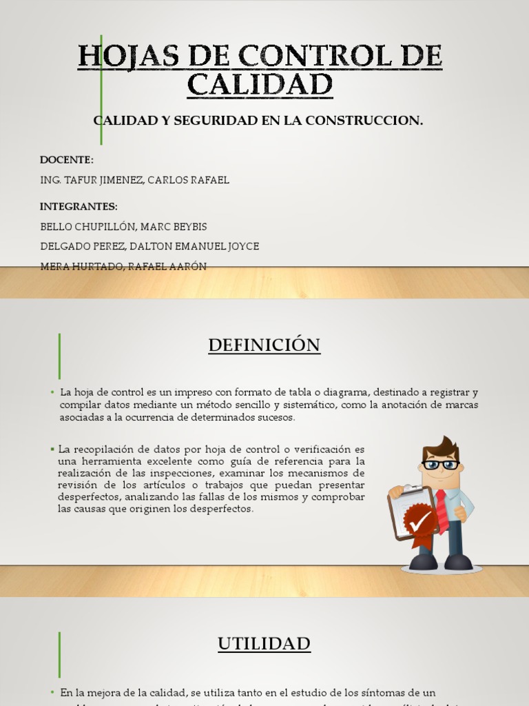 Hojas de Control Presentación | PDF | Información | Hoja