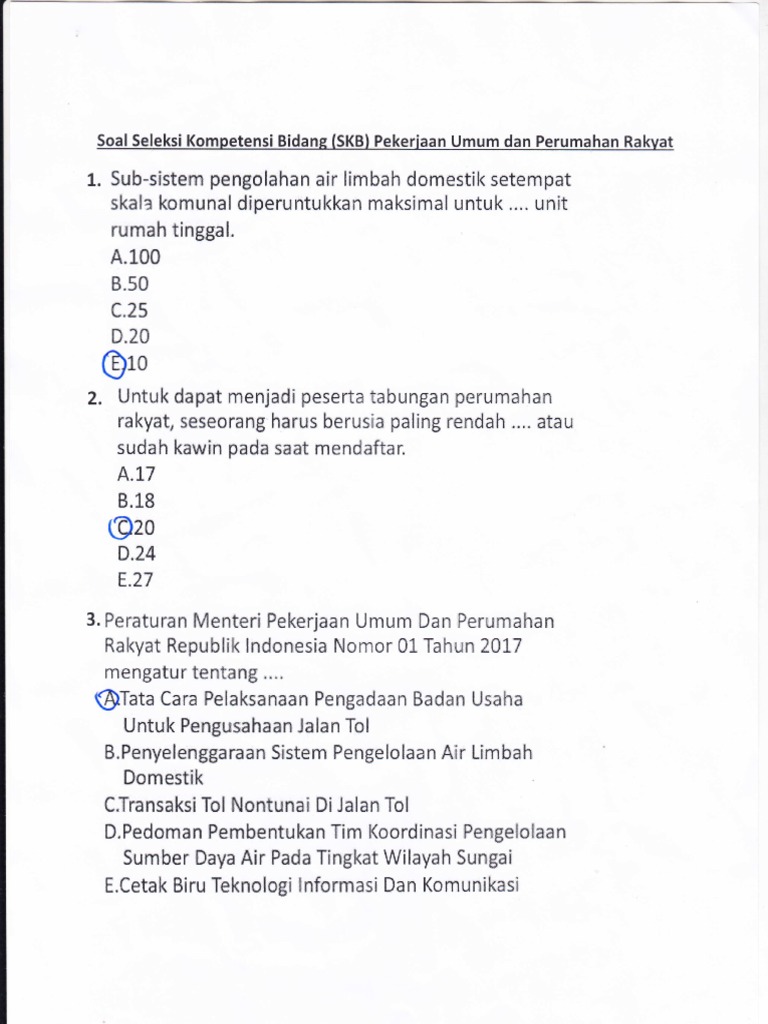 Soal Soal SKB | PDF