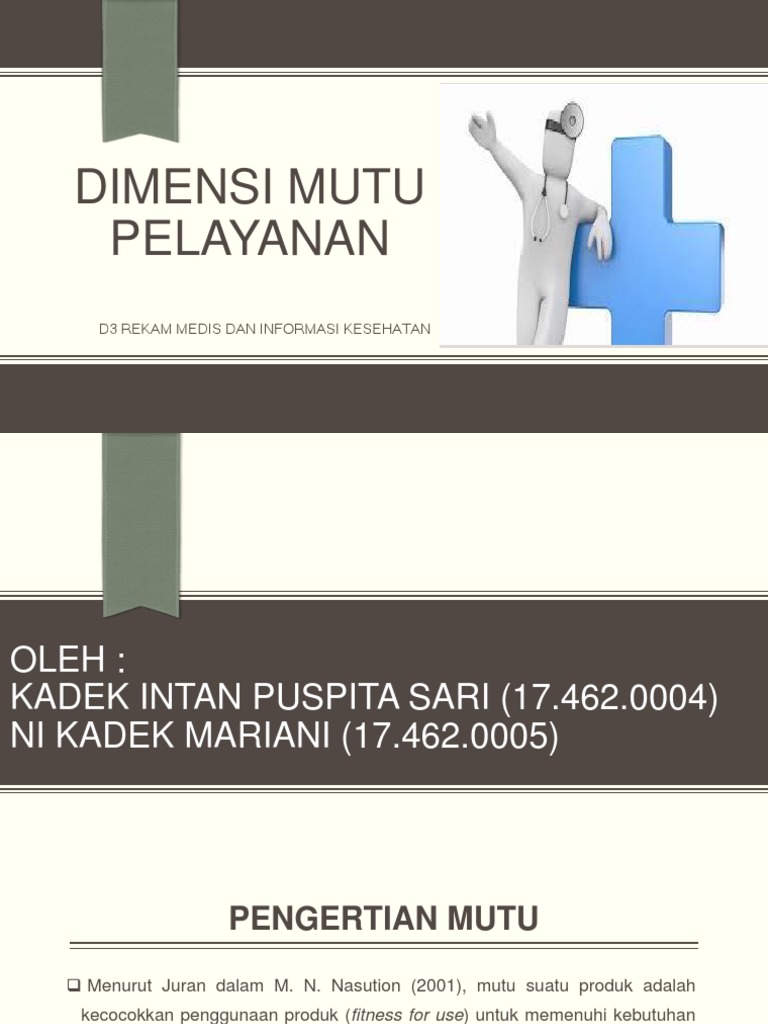 Dimensi Mutu Pelayanan | PDF