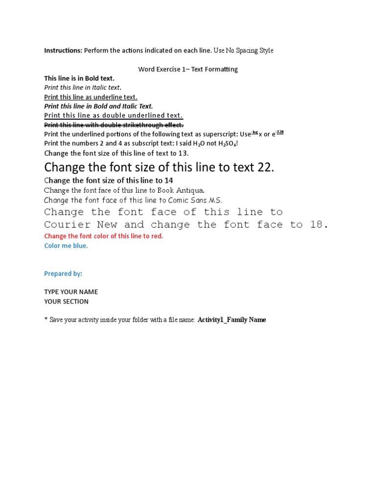 MS Word Exercise 2018 - 2019 | PDF | Personal Computers | Microsoft Word