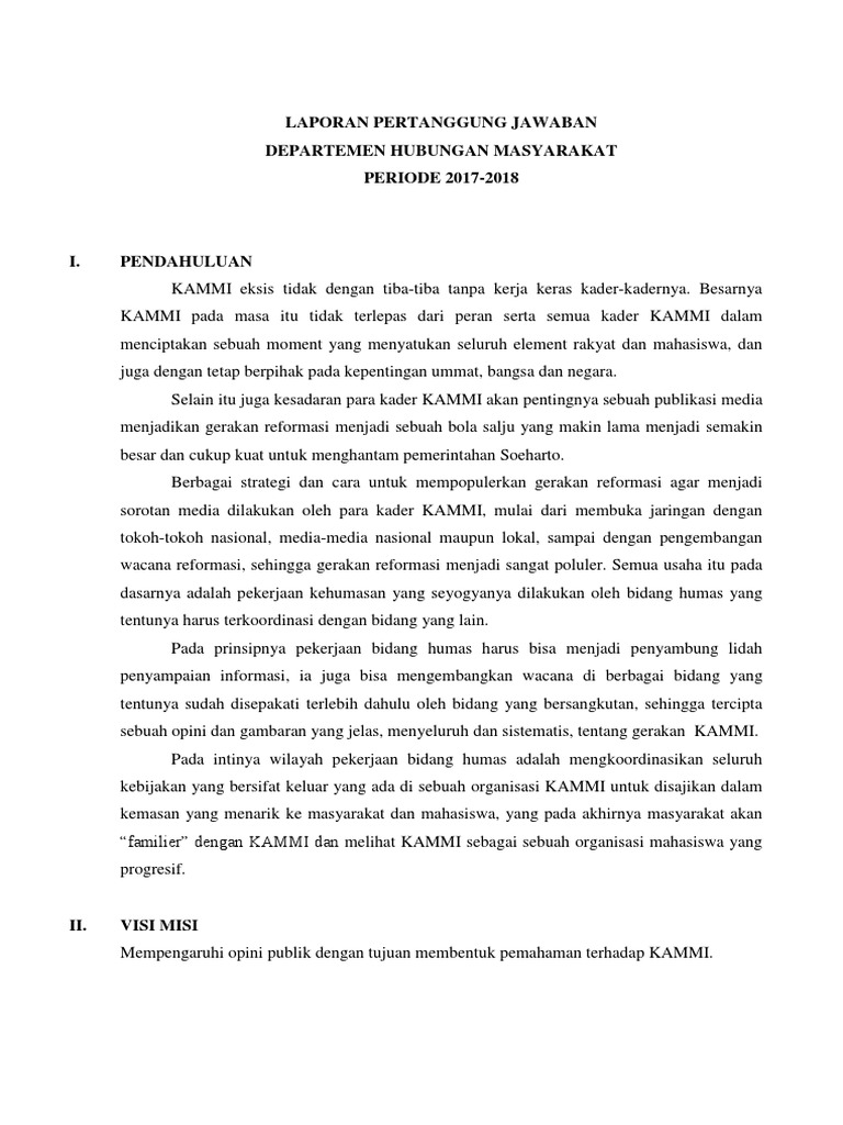 LPJ Humas KAMMI Udayana | PDF | Karier & Perkembangan