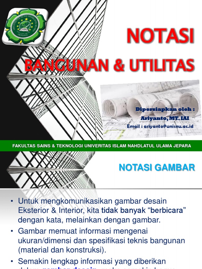 Gambar-Teknik-Notasi Bangunan Dan Utilitas | PDF