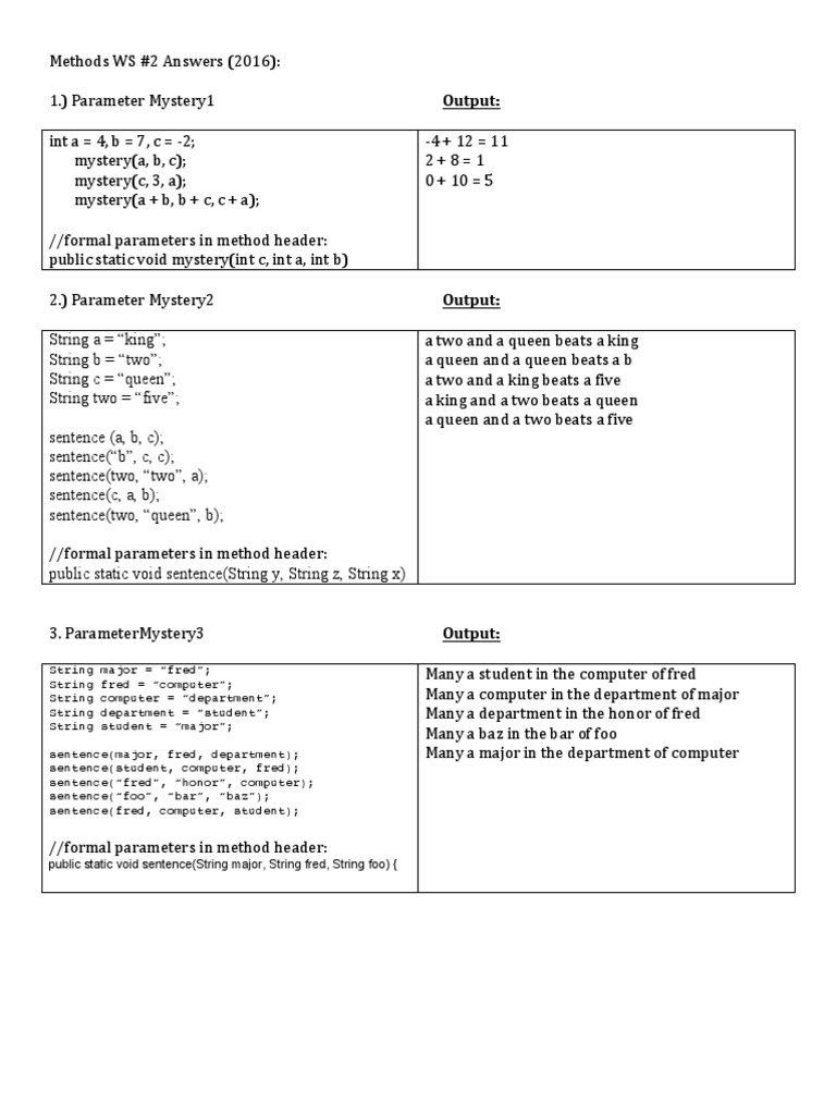 Methods Ws2 Answer Key | Download Free PDF | Computer Programming | Formalism (Deductive)