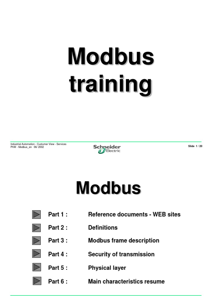Modbus en | PDF | Telecommunications | Computer Networking