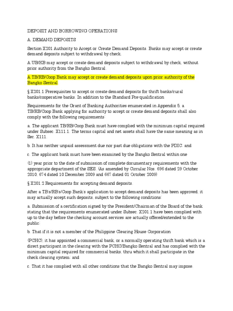 Demand Deposits and Overdrawing Rules | PDF | Cheque | Clearing (Finance)