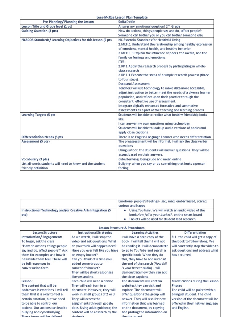 LMC Lesson Plan Template 8 | PDF | Educational Assessment | Cyberbullying
