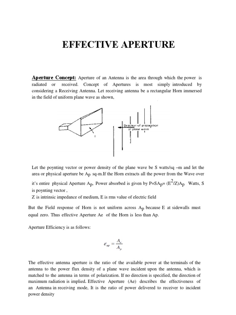 Effective Aperture | PDF