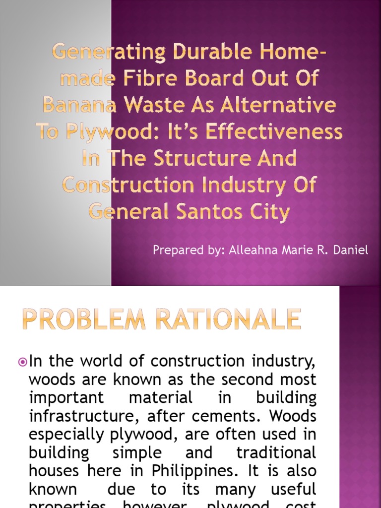 Project Proposal - Banana Fibre Board | PDF