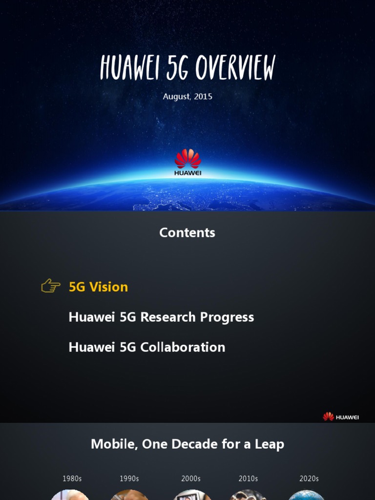 Huawei 5G Overview | 4 G | Lte (Telecommunication)