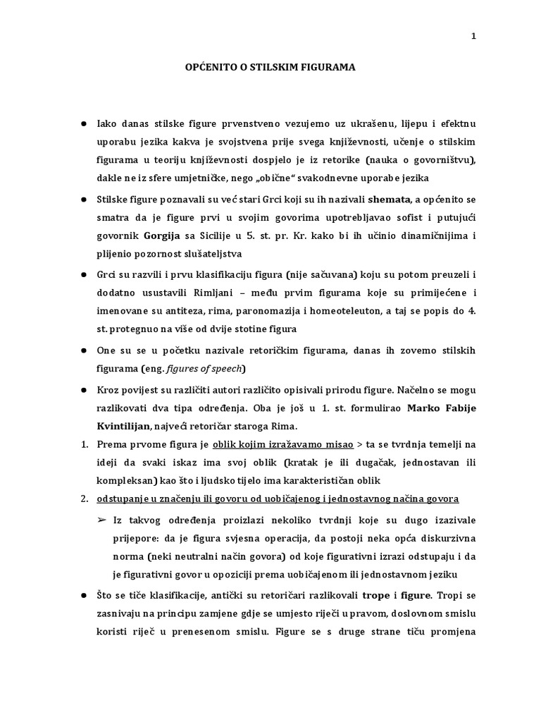 Stilske Figure Skripta | PDF