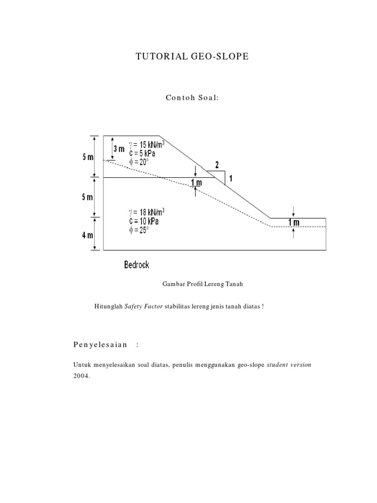 Tutorial Penggunaan Geo-Slope | PDF