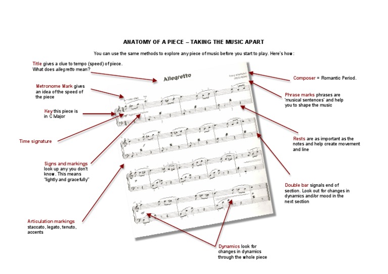 Anatomy of A Piece | PDF | Tempo | Musical Compositions