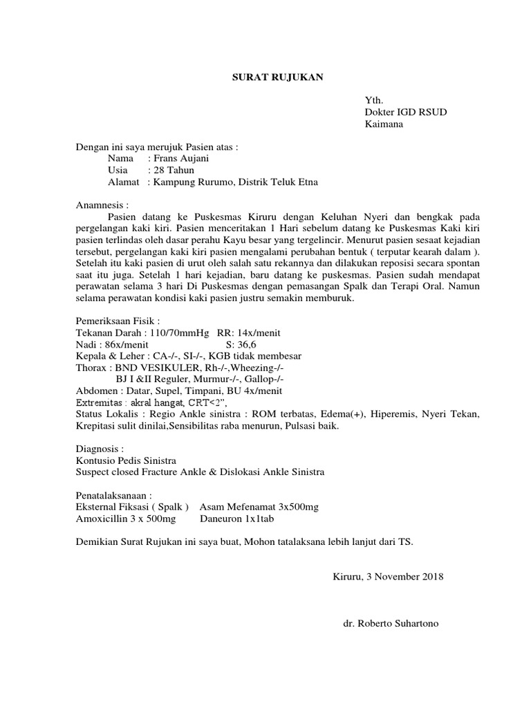 Surat Rujukan 1 | PDF