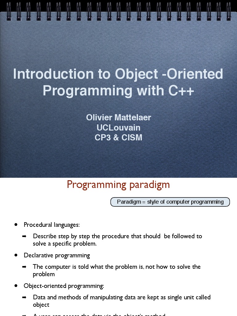 Oop C Ceci Constructor Object Oriented Programming C