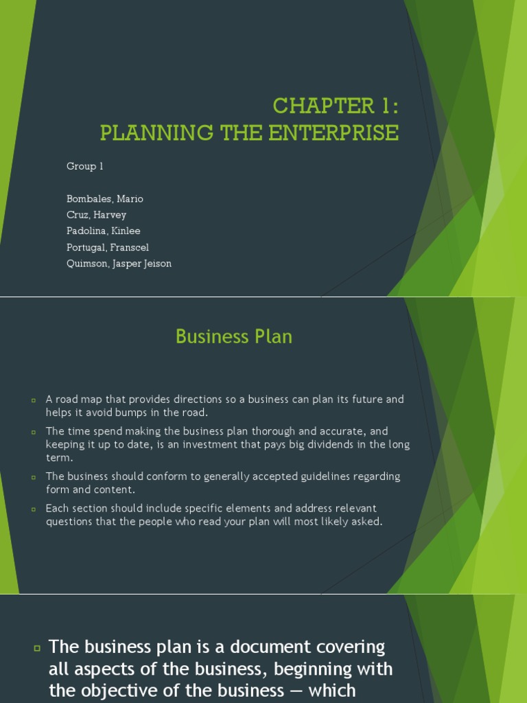 Group 1 BPlan | PDF | Business Plan | Entrepreneurship