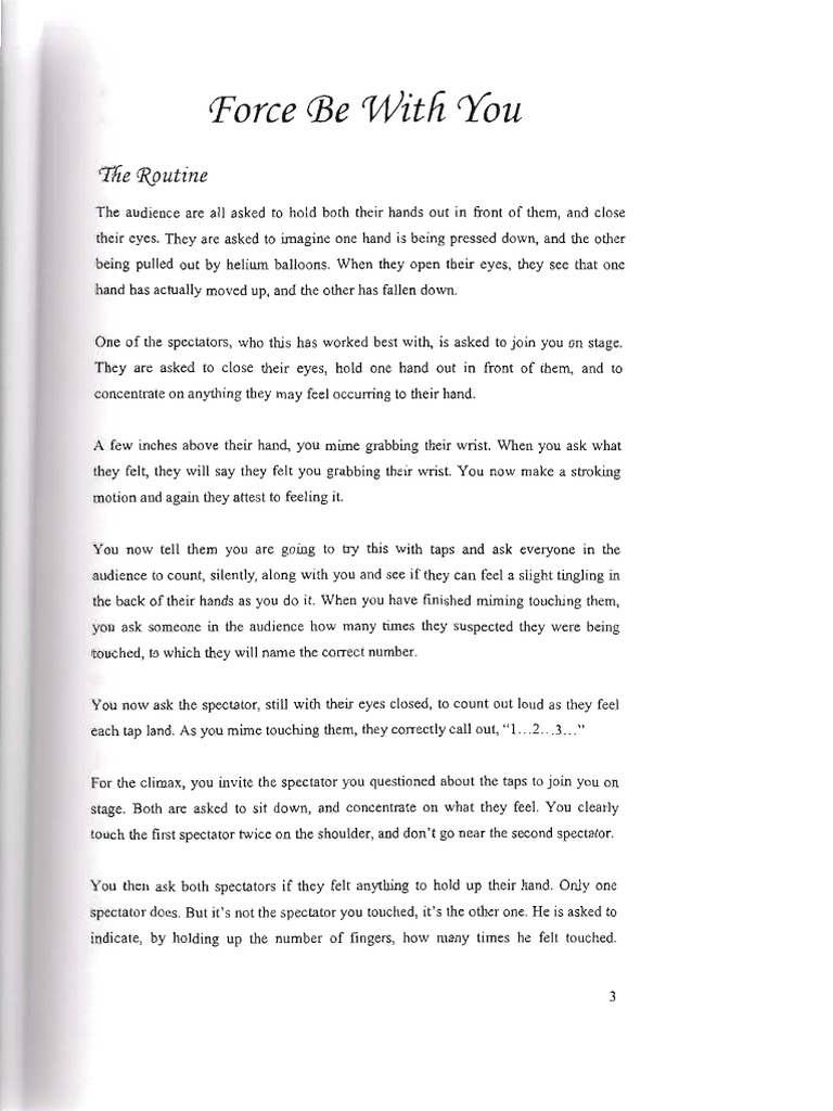 Colin Mcleod Force Be With You PK Touches PDF | PDF