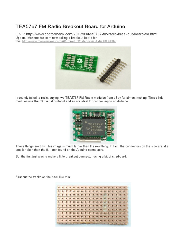 TEA5767 FM Radio Breakout Board | PDF | Electrical Connector | Radio