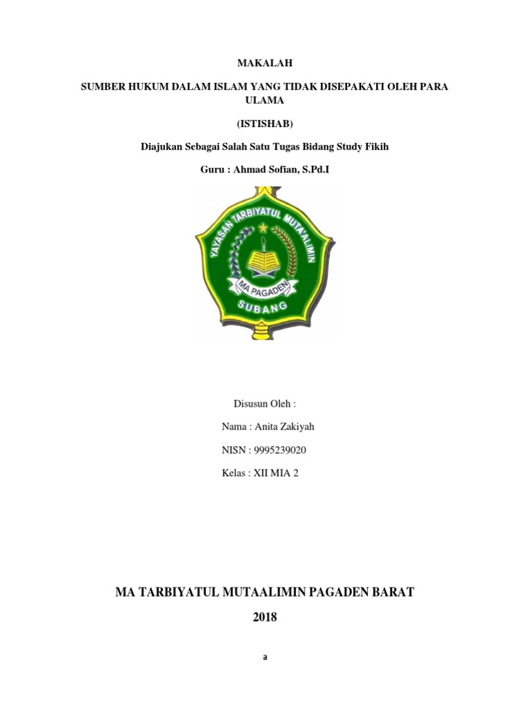 Makalah Istishab | PDF