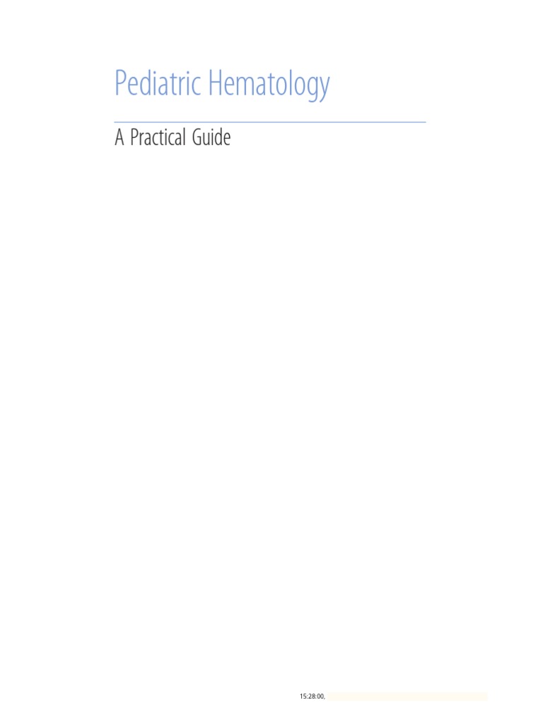 Pediatric Hematology A Practical Guide 2017 | PDF | Haematopoiesis ... Pediatric Hematology A Practical Guide 2017 | PDF | Haematopoiesis ...