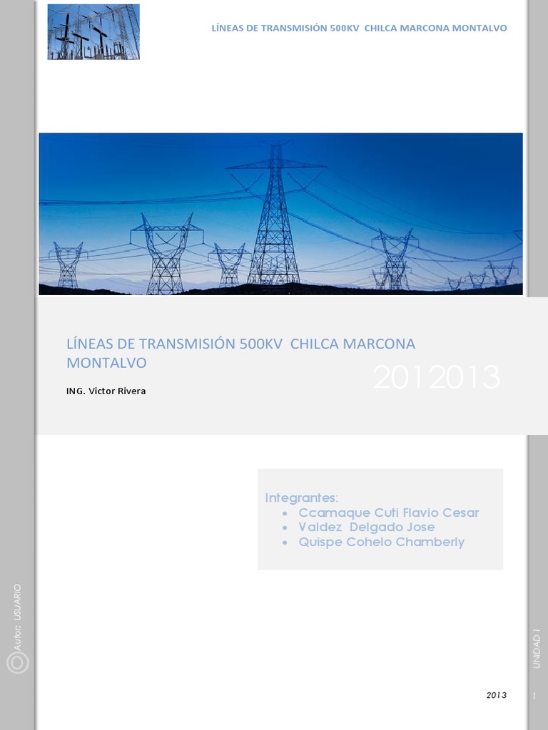 Lineas de Transmision Introduccion | PDF | Transmisión de energía ...