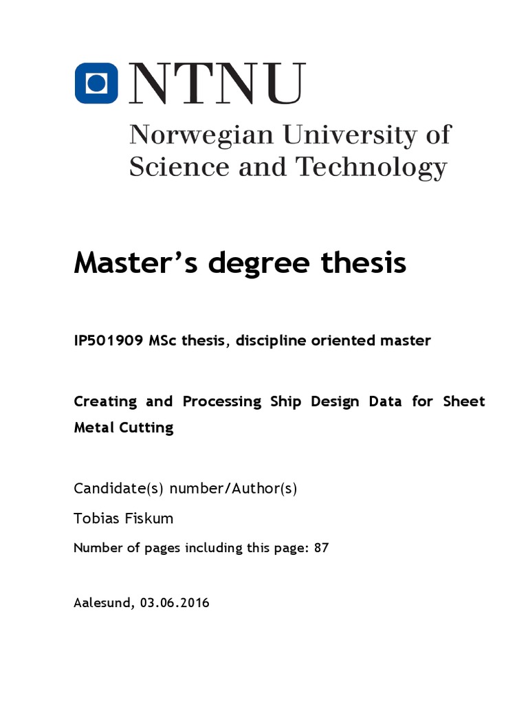 Fiskum, T. 2016 | PDF | Numerical Control | Computer Program