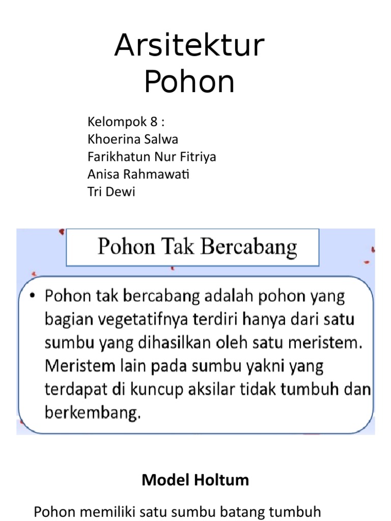 Arsitektur Pohon | PDF