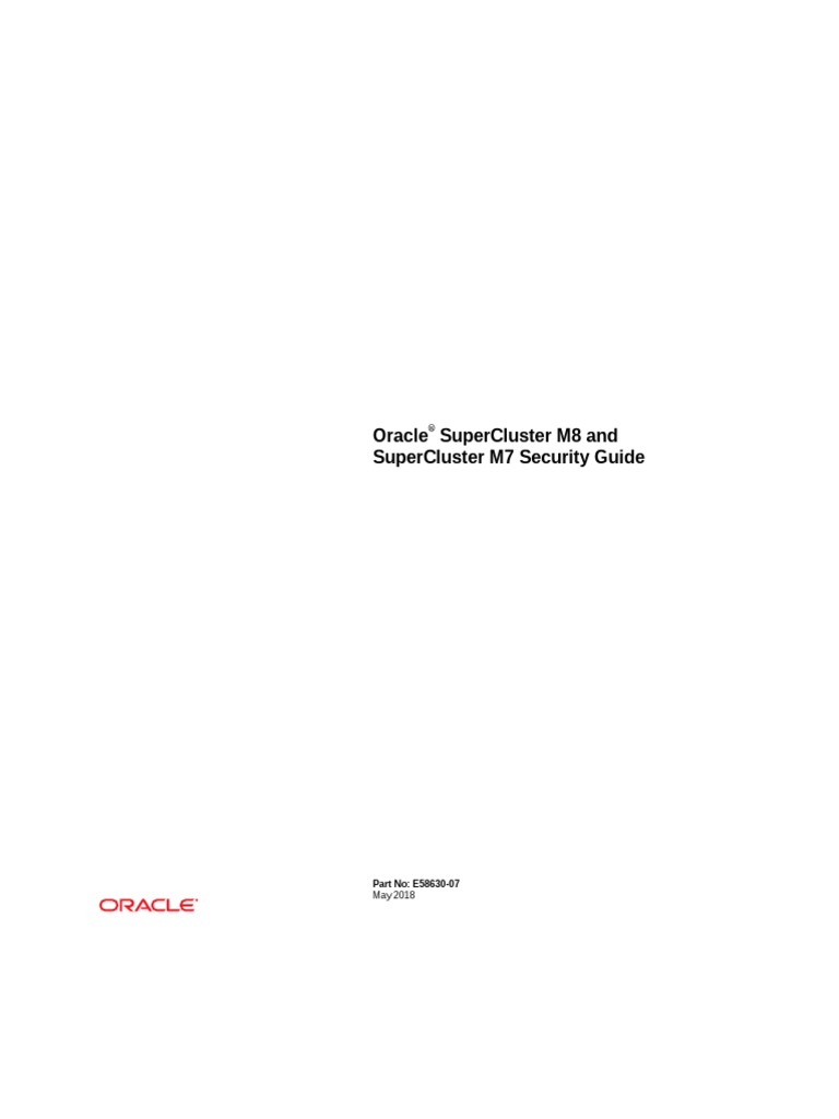 Oracle SuperCluster M7+M8 Security | PDF | Cloud Computing | Computer ...