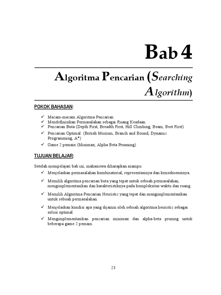 Macam-Macam Algoritma Pencarian | PDF | Metode & Bahan Ajar