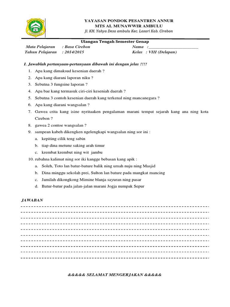 Bahasa Cirebon | PDF