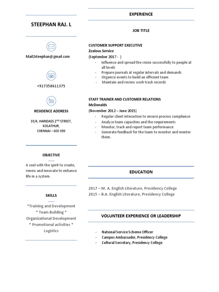 Resume - STEEPHAN RAJ. L | PDF