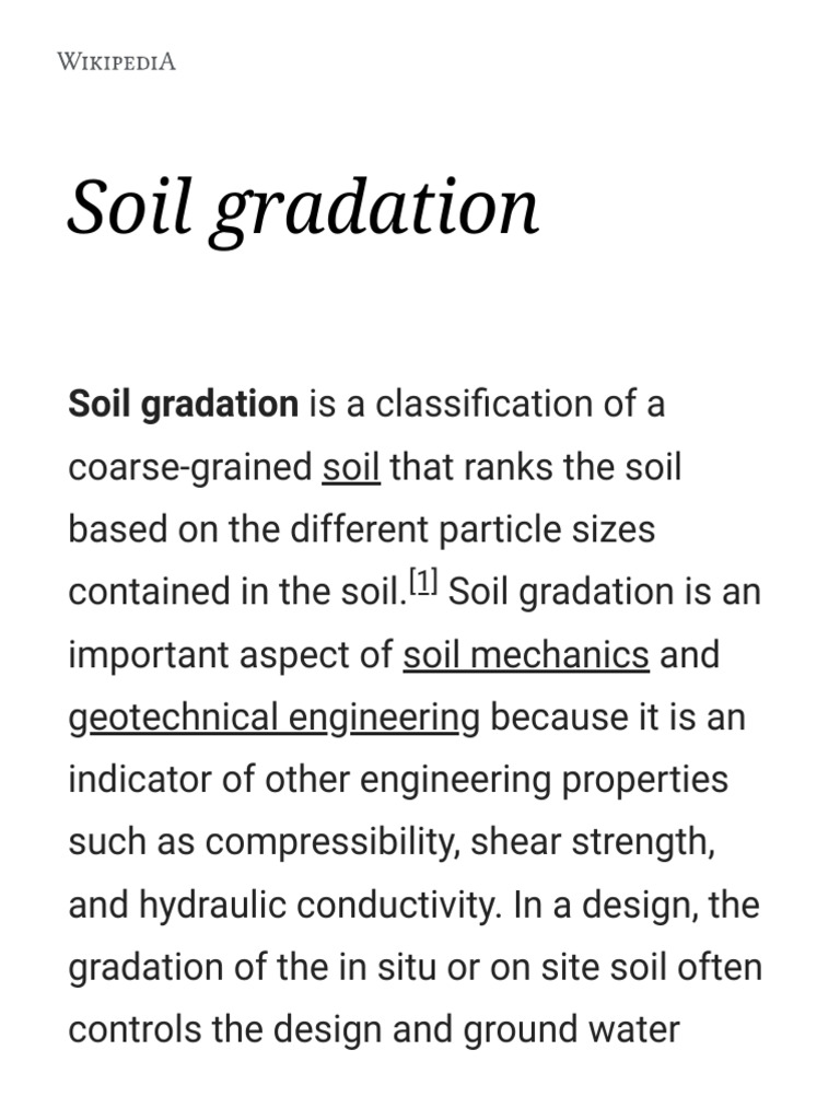 Soil Gradation - Wikipedia | PDF | Natural Materials | Soil