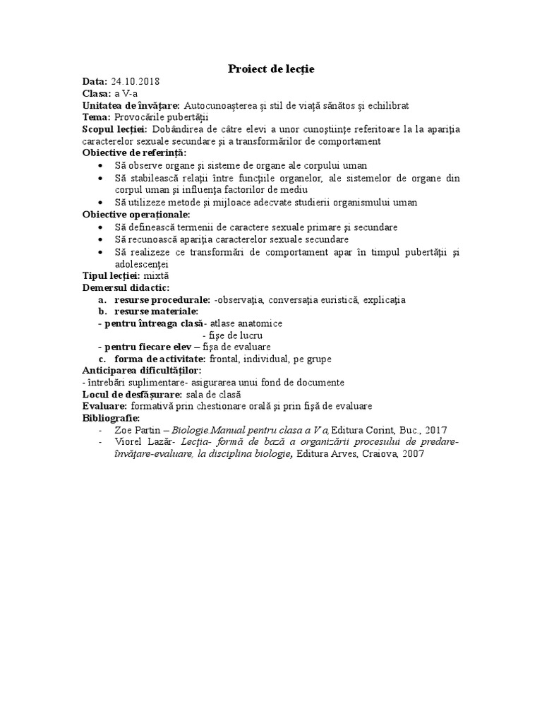 Lectie Dirigentie Pubertatea | PDF