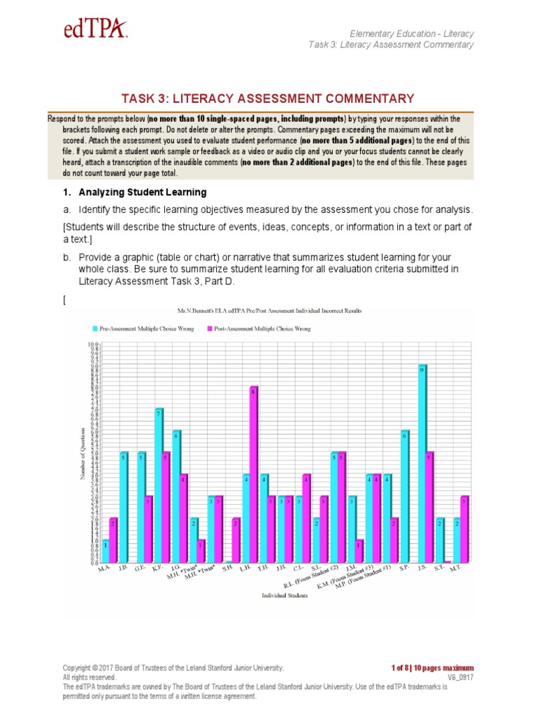 Task 3 Literacy Assessment | PDF | Narrative | Literacy