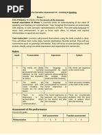 Ib Exam Interactive Oral Assessment Rubric | PDF | Fluency | Cognition