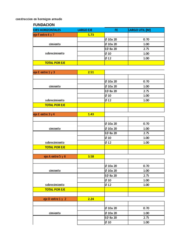 Trabajo Hormigon Armado Cubicacion Casa | PDF | Edificios y estructuras | Material compuesto