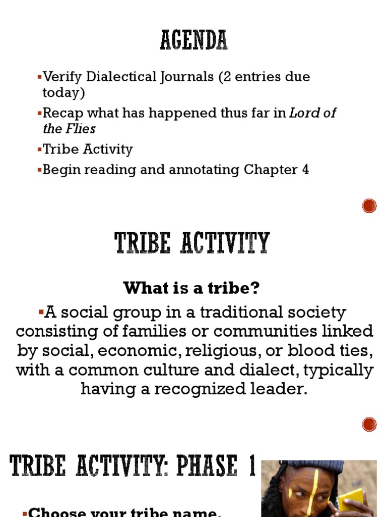 Tribe Activity Power Point | PDF | Social Science | Self-Improvement