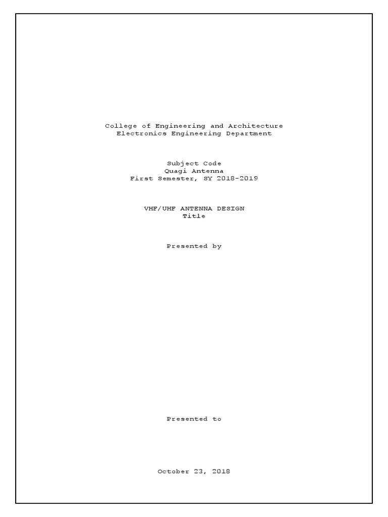 Quagi Antenna | PDF | Antenna (Radio) | Electricity