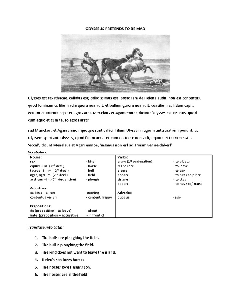 Odysseus's Cunning Insanity Act | PDF