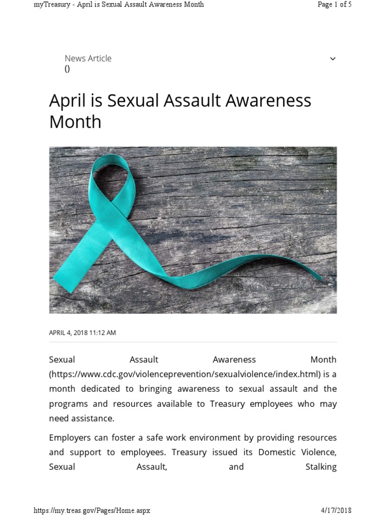 Sexual Assault Awareness Month Resources | PDF | Aggression | Injustice