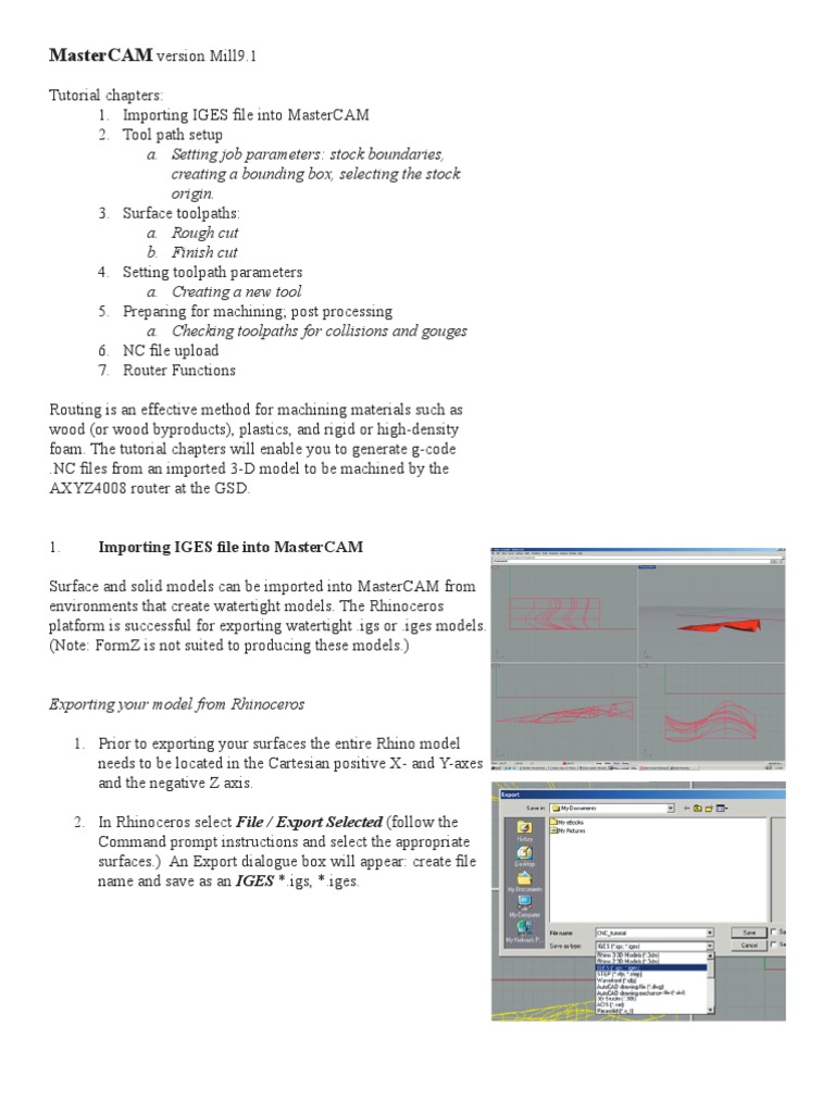 CNC Tutorial Mastercam 1 | PDF | Numerical Control | Machine Tool