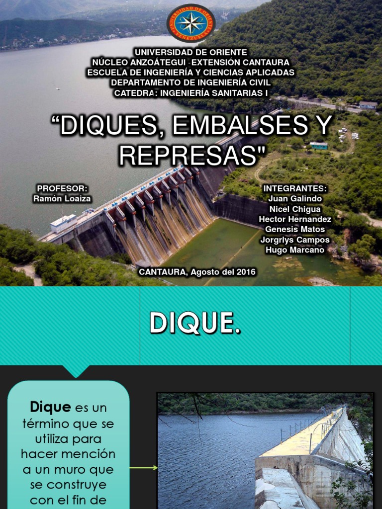 Diques, Embalses y Represas | Dique | Represa