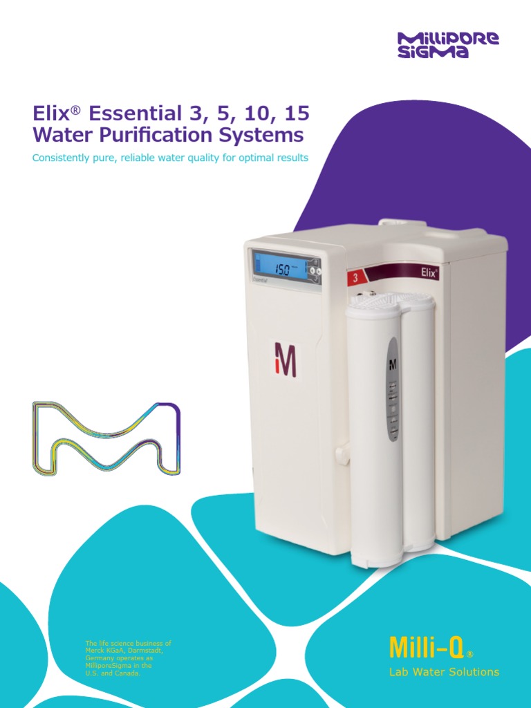 Elix Essential Brochure | PDF | Purified Water | Water