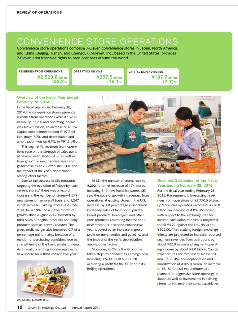 Convenience Store Operations: Overview of The Fiscal Year Ended ...