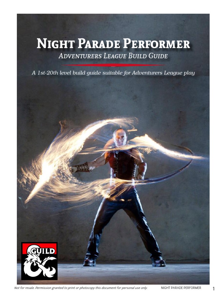 Night Parade Performer: Adventurers League Build Guide | PDF | Dungeons ...