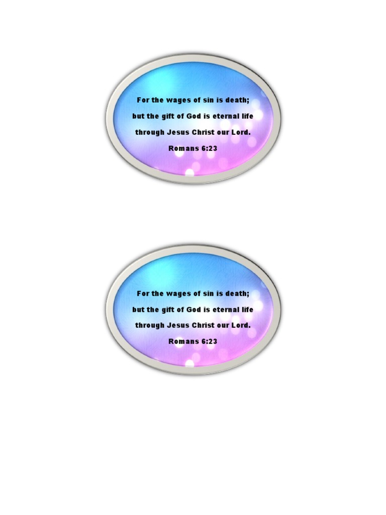 For The Wages of Sin Is Death But The Gift of God Is Eternal Life ...