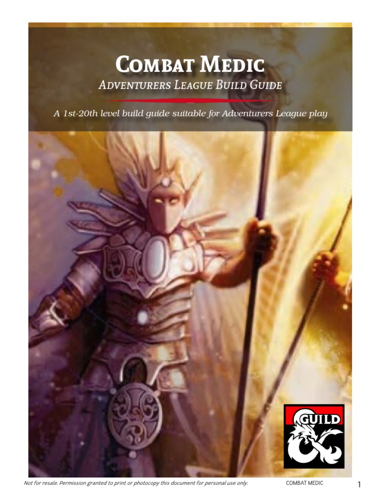 Combat Medic Character Build Guide PDF | PDF | Dungeons & Dragons | D20 ...