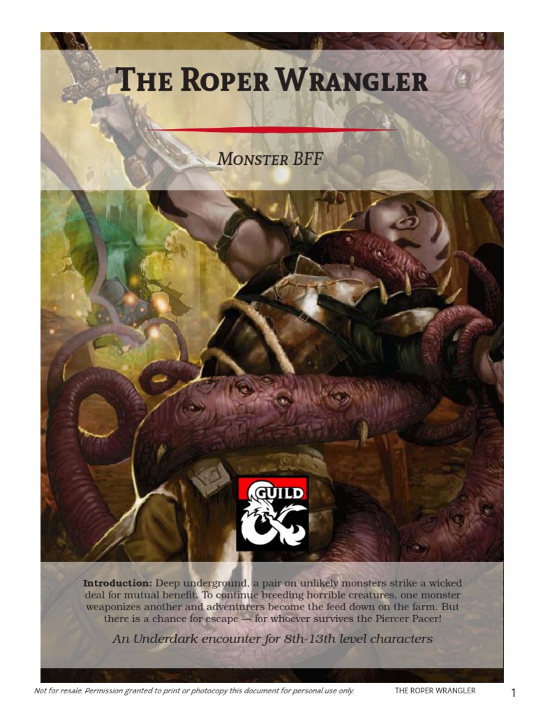 The Roper Wrangler Monster BFF Series PDF | PDF | Dungeons & Dragons ...