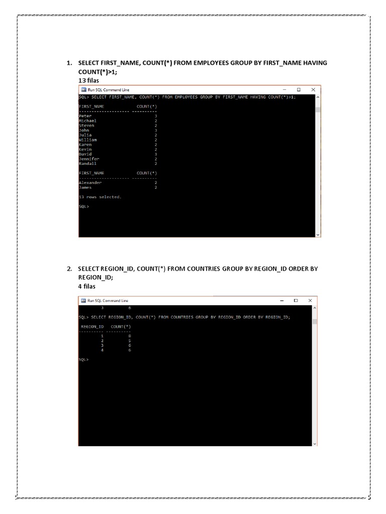 SQL Query Analysis for Data Insights | PDF | Computers