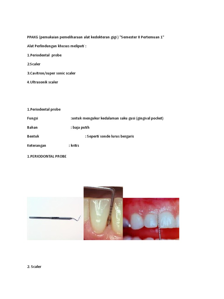 Alat Scaler Manual Gigi | PDF